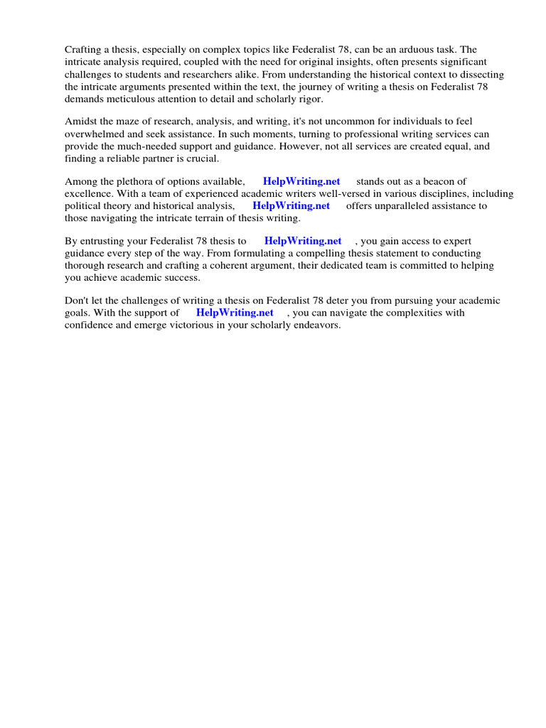 Federalist 78 Thesis | PDF | The Federalist Papers | James Madison