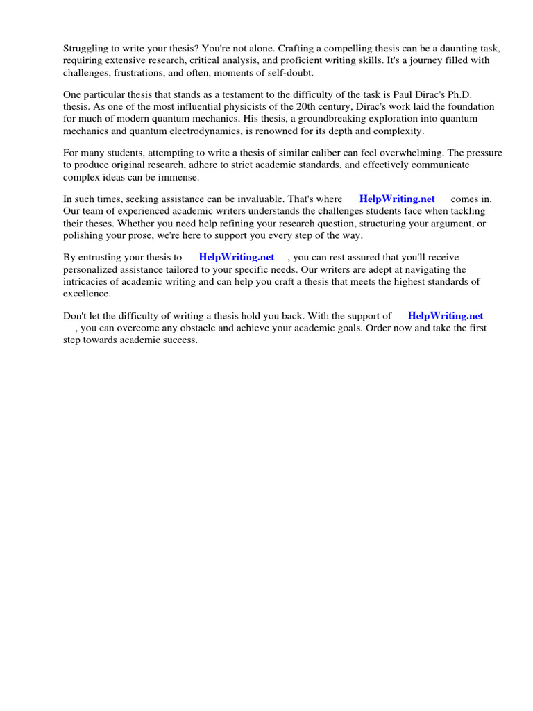 Paul Dirac PHD Thesis PDF | PDF | Applied And Interdisciplinary Physics ...