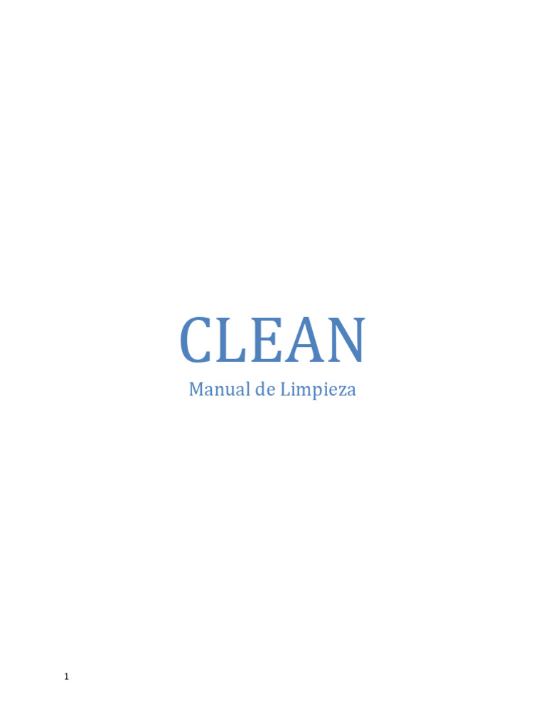 Guía de Limpieza Clean | PDF | Vegetales | Nuez
