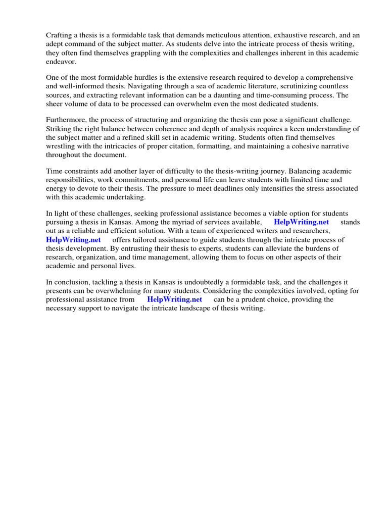 Kansas Thesis | PDF