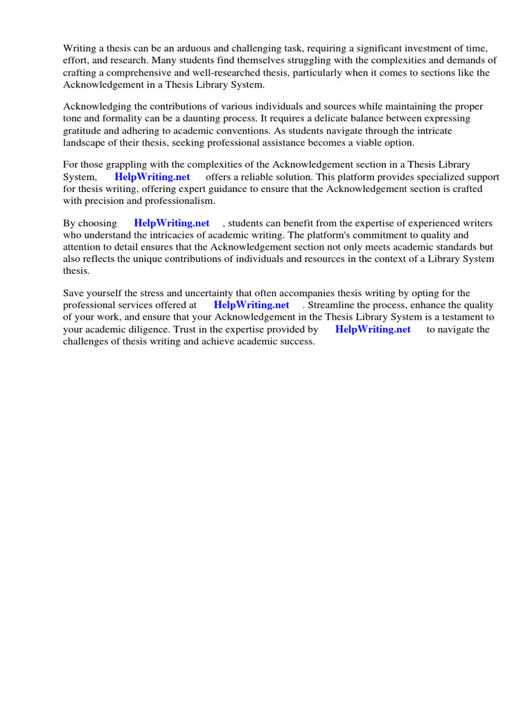 Acknowledgement Thesis Library System | PDF | Thesis | Libraries