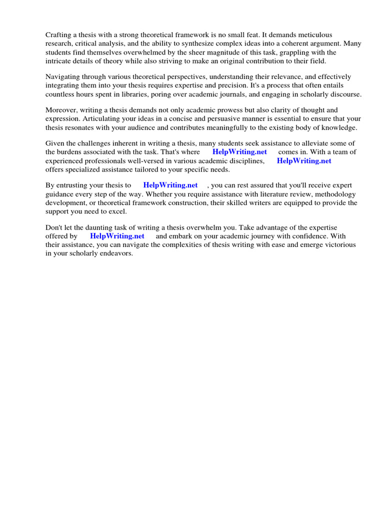 Example Thesis With Theoretical Framework | PDF | Theory | Analysis