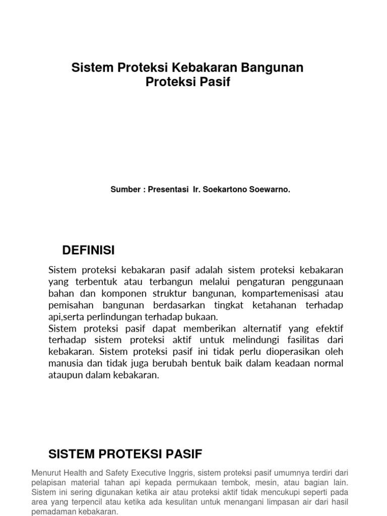 5a. Sistem Proteksi Kebakaran Pasif | PDF