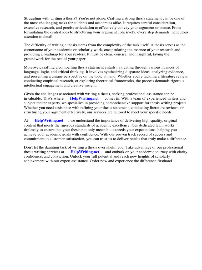 Writing Strong Thesis Statements | PDF