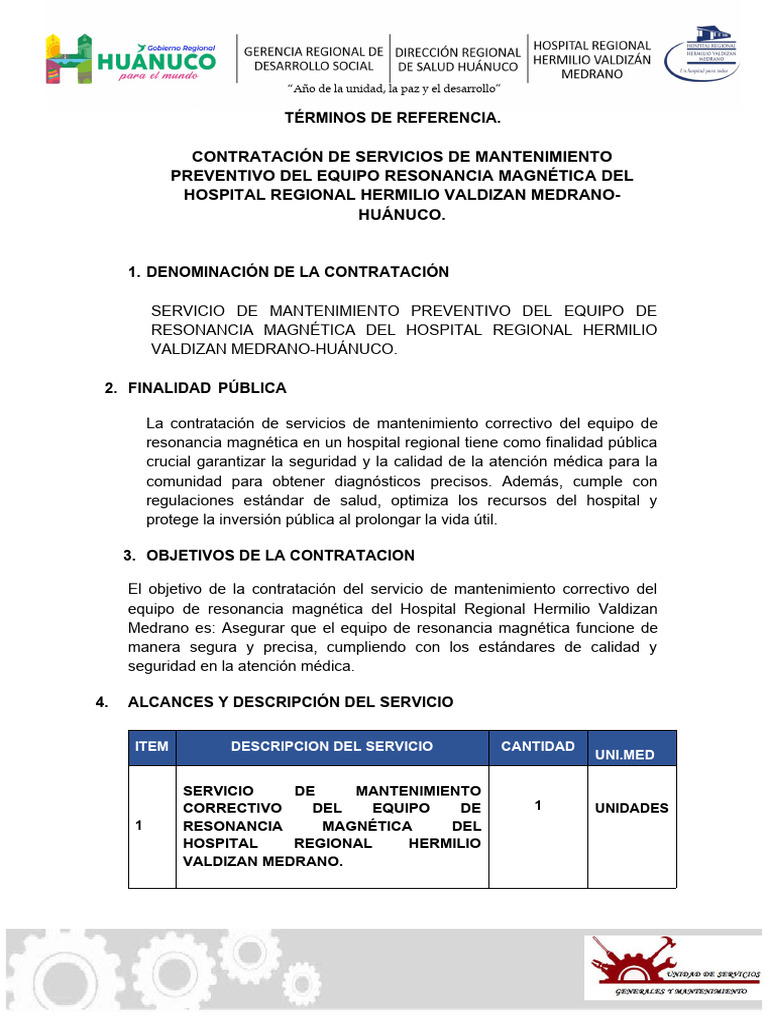 TDR Equipo Resonancia Magnética (Signa Explorer 1.5 T) | PDF