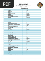 Comprehensive Pooja Items List | PDF | Foods
