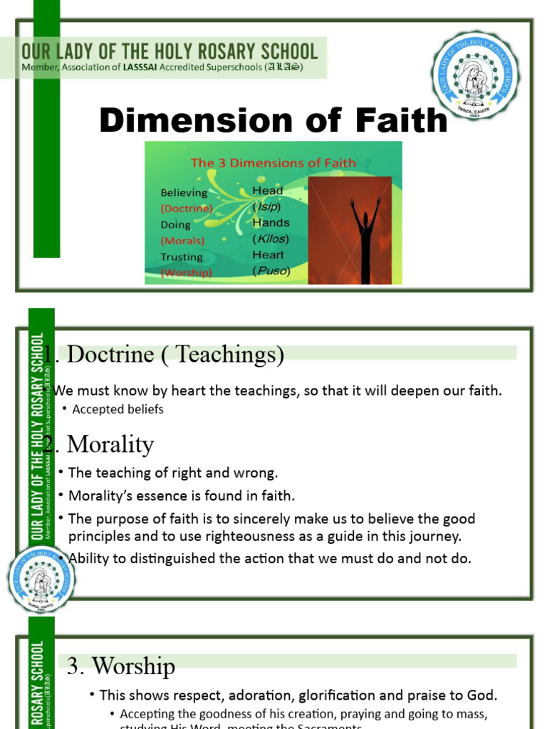 Lesson 15 - Dimension of Faith | PDF