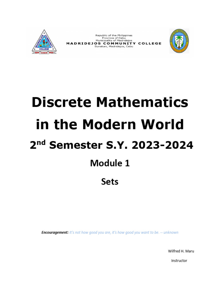 Discrete Math Module 1 | PDF | Science & Mathematics