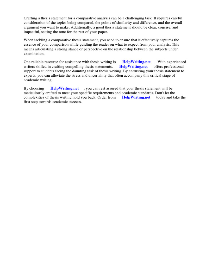 Comparative Thesis Tips for Students | PDF | Essays | Thesis