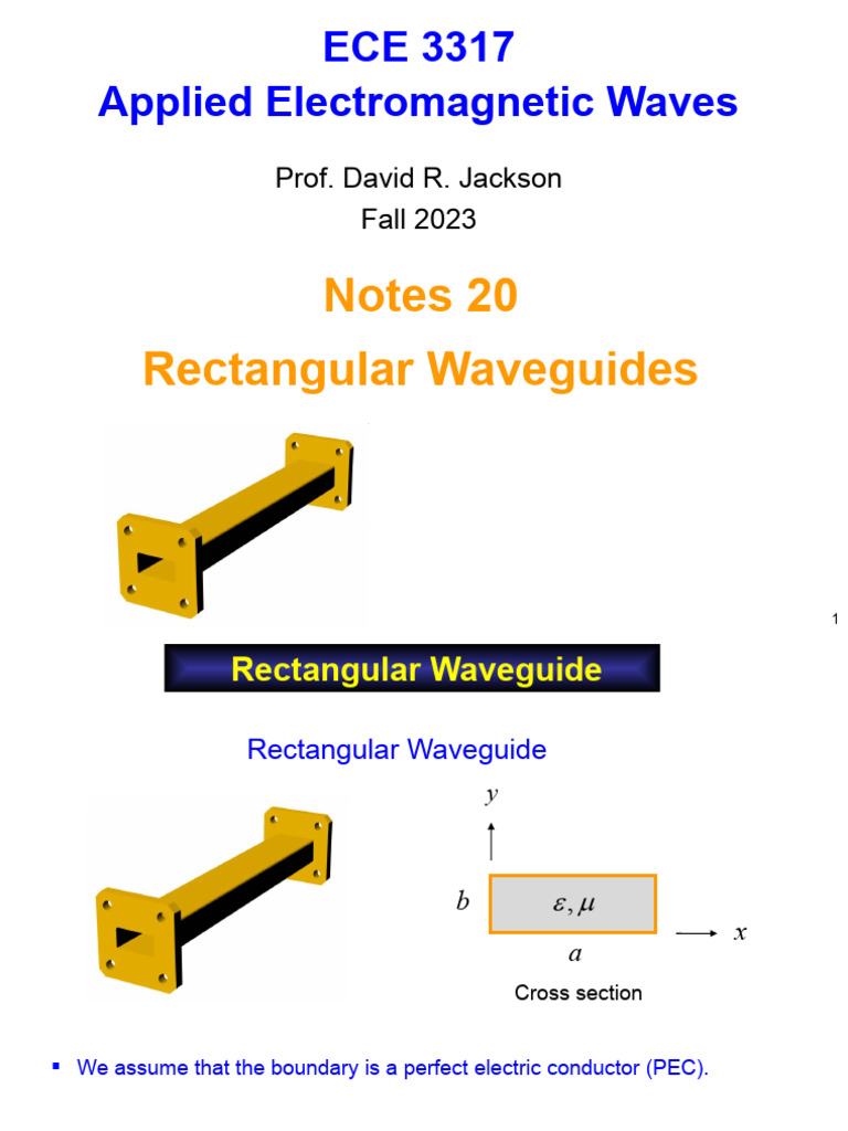 Rectangular Waveguide Modes Explained | PDF