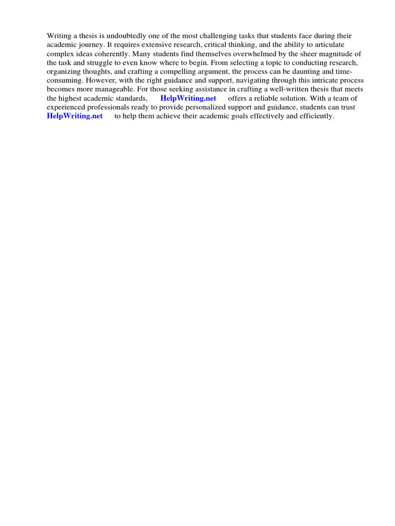 Intro Paragraph Thesis Statement | PDF