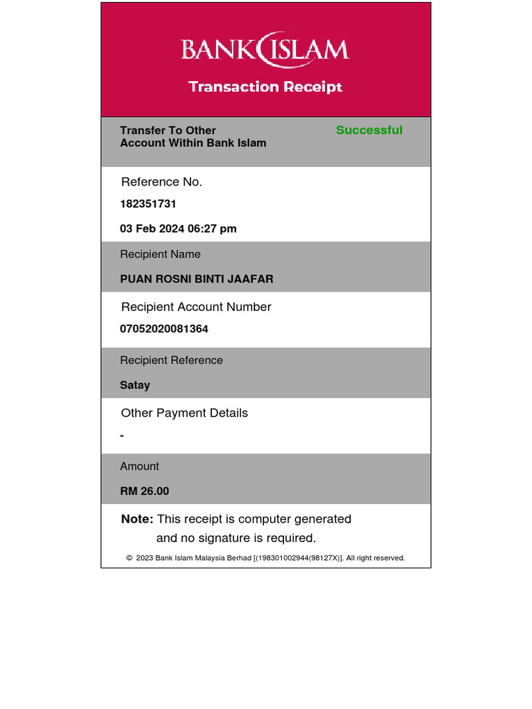 Transaction Receipt 03022024182735 | PDF