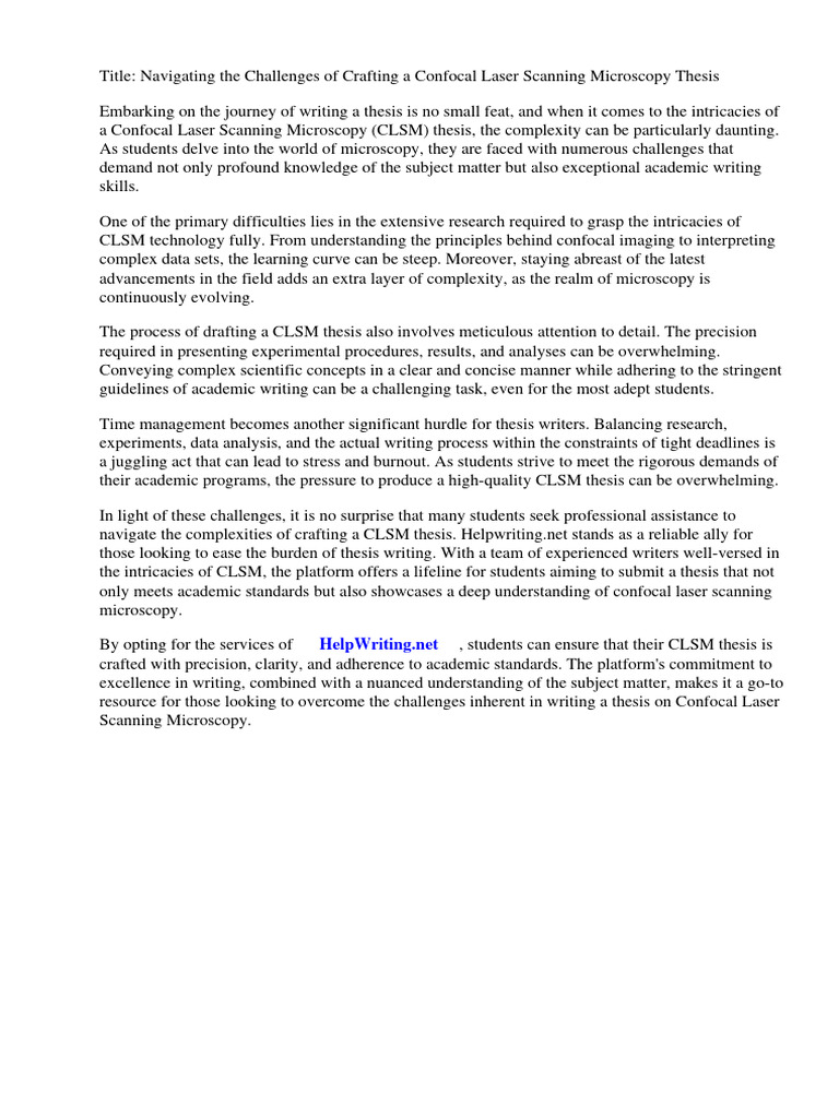 Confocal Laser Scanning Microscopy Thesis | Download Free PDF ... Confocal Laser Scanning Microscopy Thesis | Download Free PDF ...