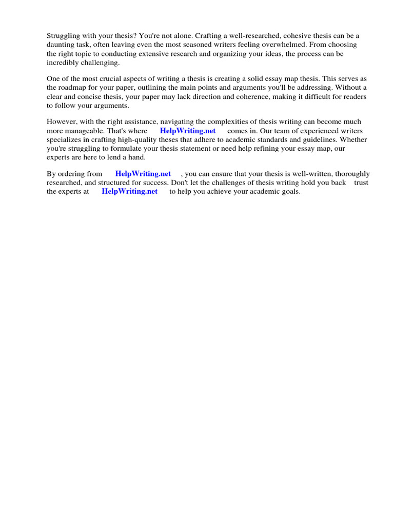 Essay Map Thesis Pdf