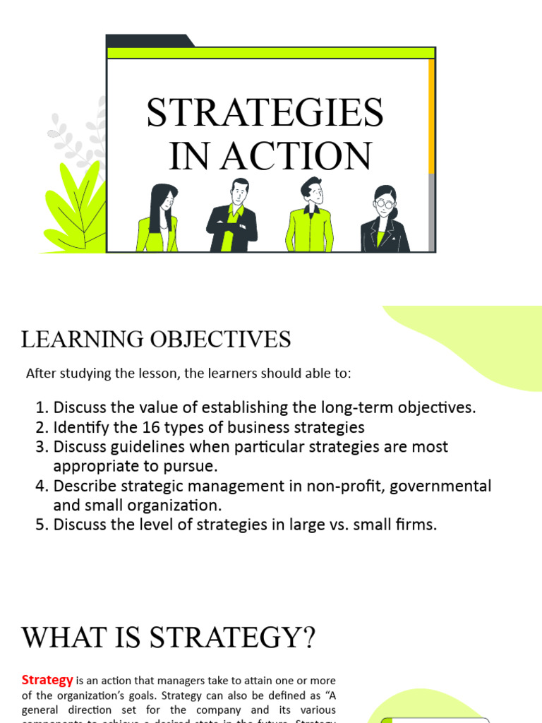 Lesson 9 Strategies in Action | Download Free PDF | Strategic ...
