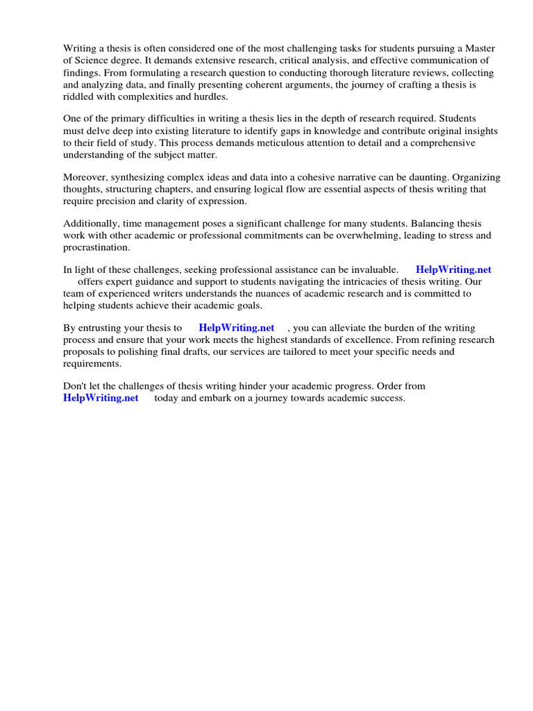 A Thesis Submitted in Partial Fulfillment of The Requirements For The ...