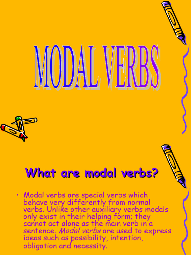 Modals | PDF | Verb | Languages