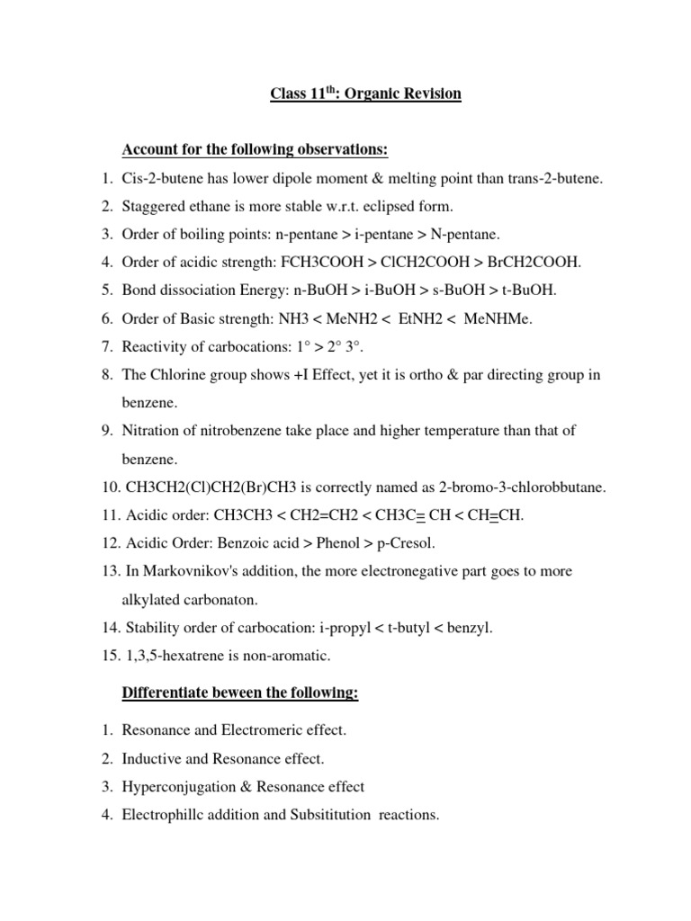 11-CH-12 13 Organic CHEMISTRY-1 | Download Free PDF | Chlorine | Benzene