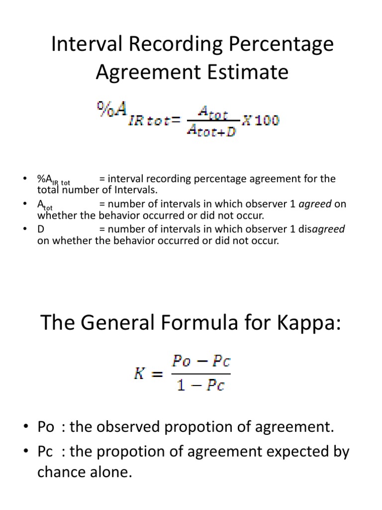Interval Recording Agreement Metrics | PDF | Teaching Methods & Materials | Technology & Engineering