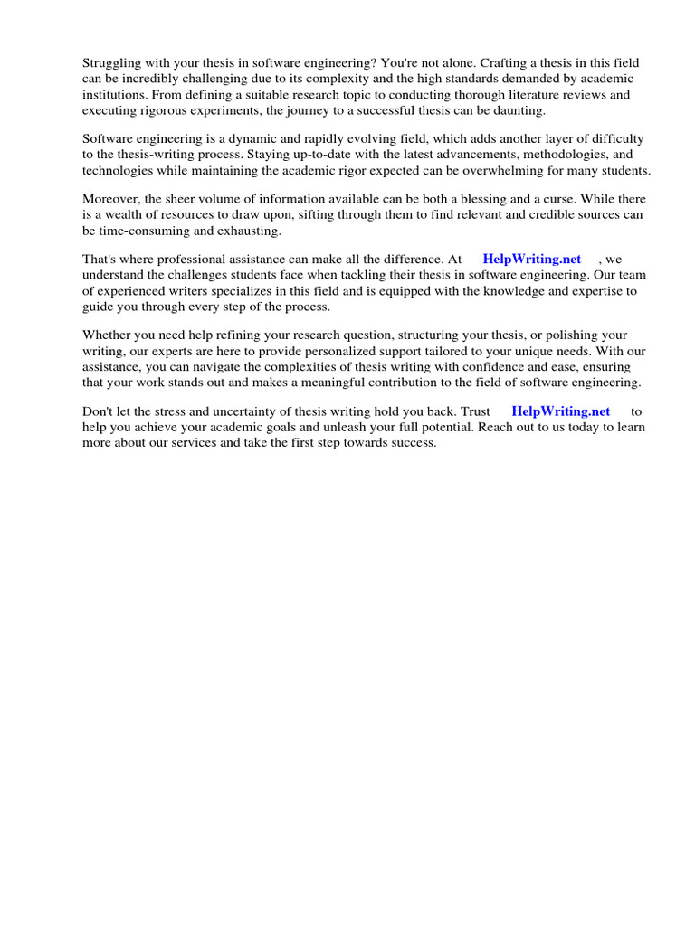 Thesis Topics Software Engineering | PDF | Engineering | Computing