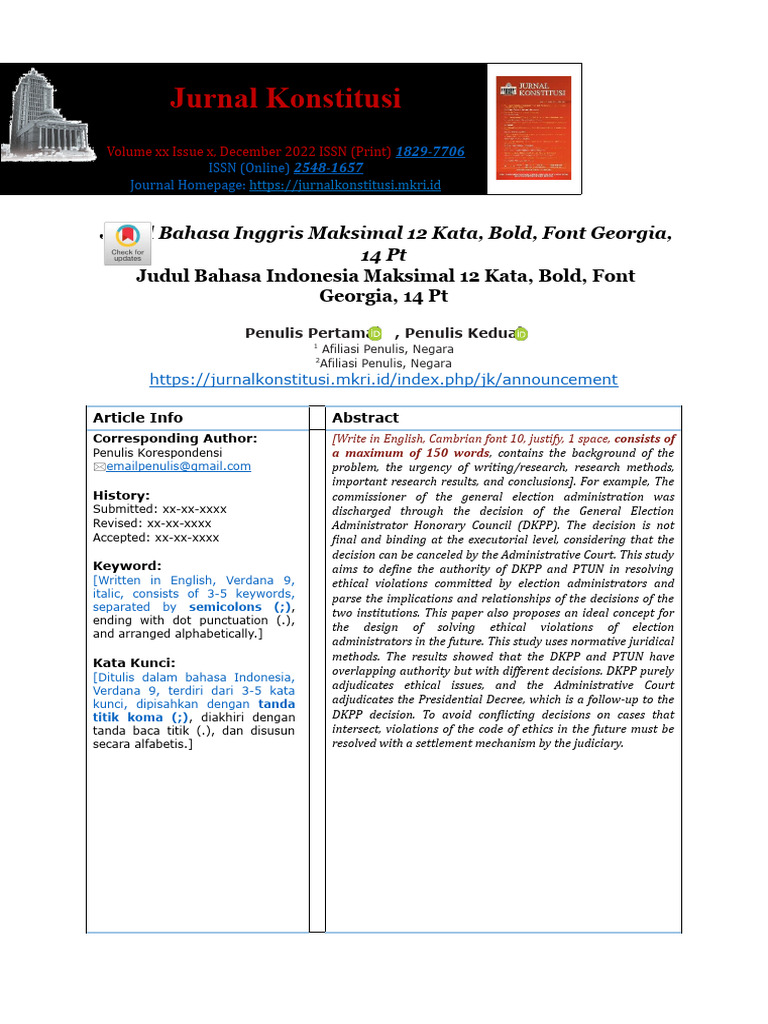 Jurnal Konstitusi Layout BI EDIT | PDF