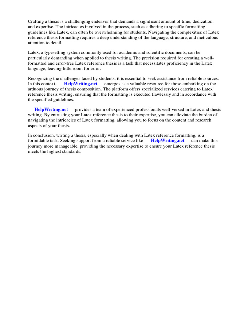 Latex Reference Thesis | Download Free PDF | Software | Computing