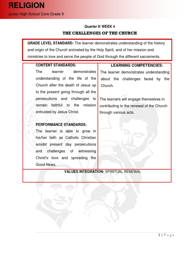 Quarter 2 Lesson 4 | PDF | Catholic Church | Jesus
