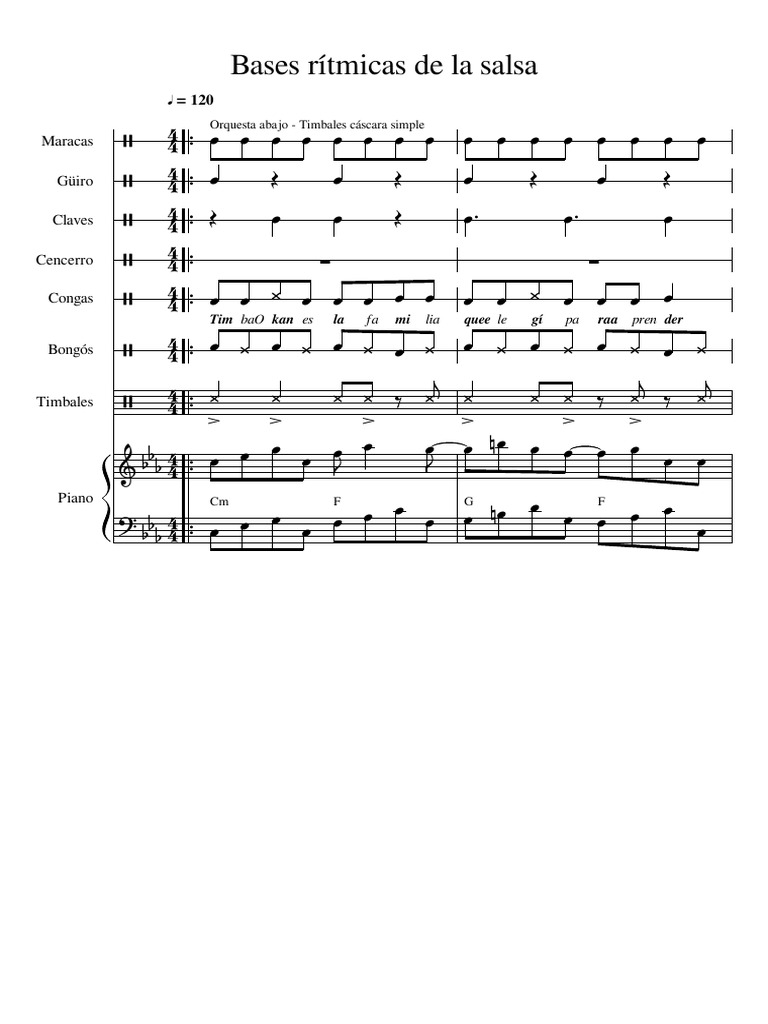 Bases Rítmicas de La Salsa | PDF