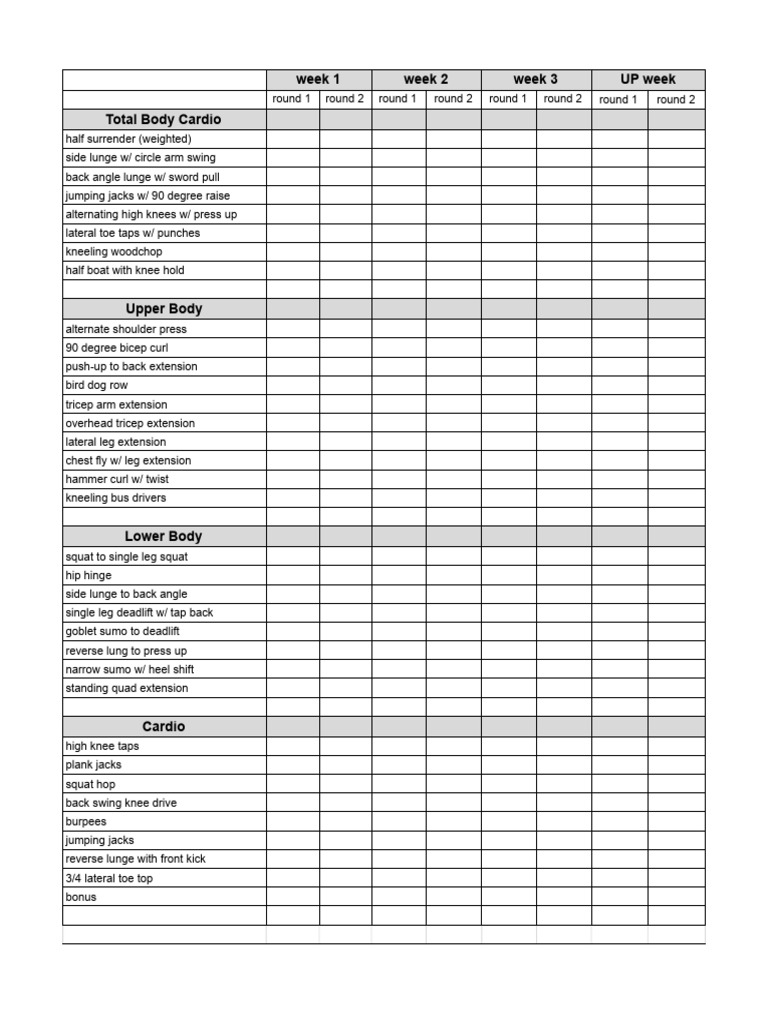 21 Day Fix Super Block Tracker - Sheet1 2 | PDF