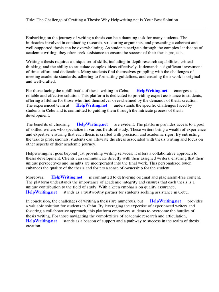 Thesis Maker in Cebu | PDF | Thesis | Reactive Oxygen Species