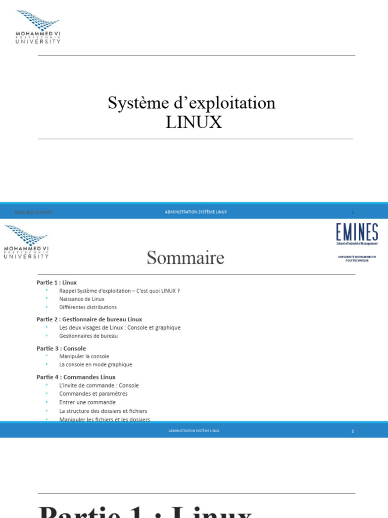 Cours LINUX | PDF | Linux | Système d'exploitation