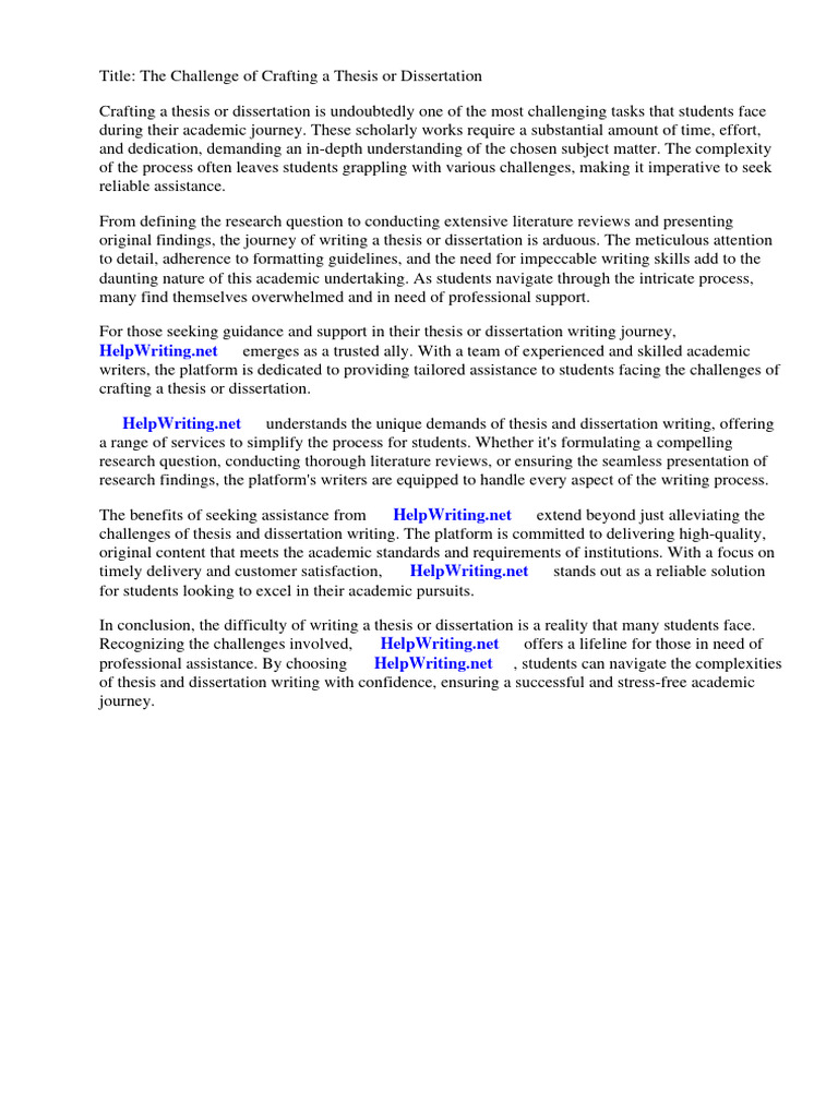 Thesis and Dissertation Definition | PDF | Career & Growth