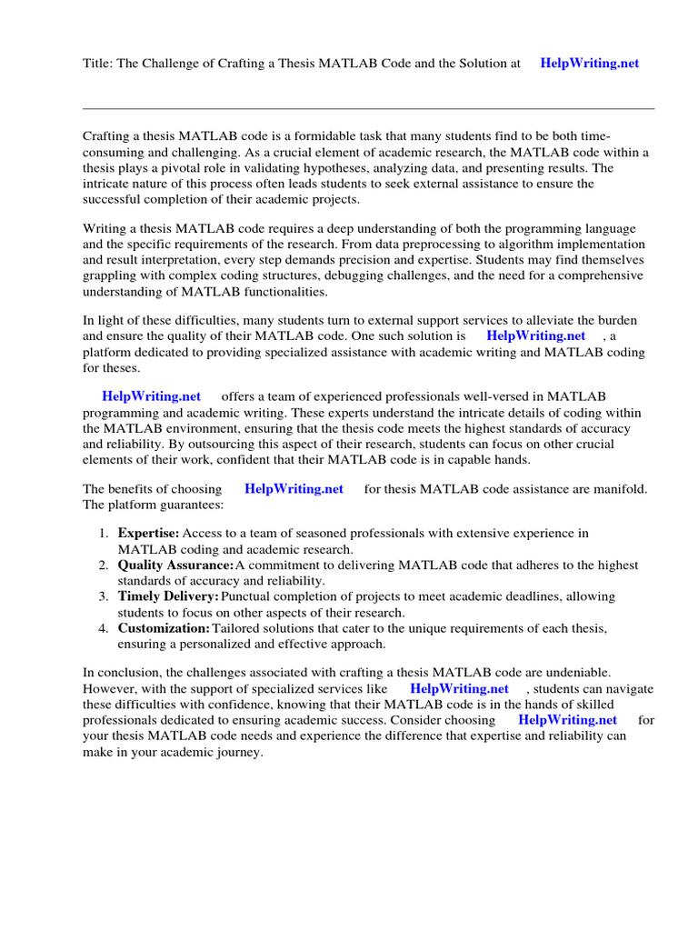 Thesis Matlab Code | PDF Thesis Matlab Code | PDF
