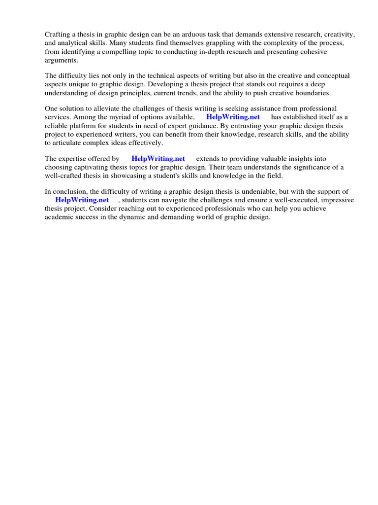 Graphic Design Thesis Project Ideas | PDF | Thesis | Graphic Design