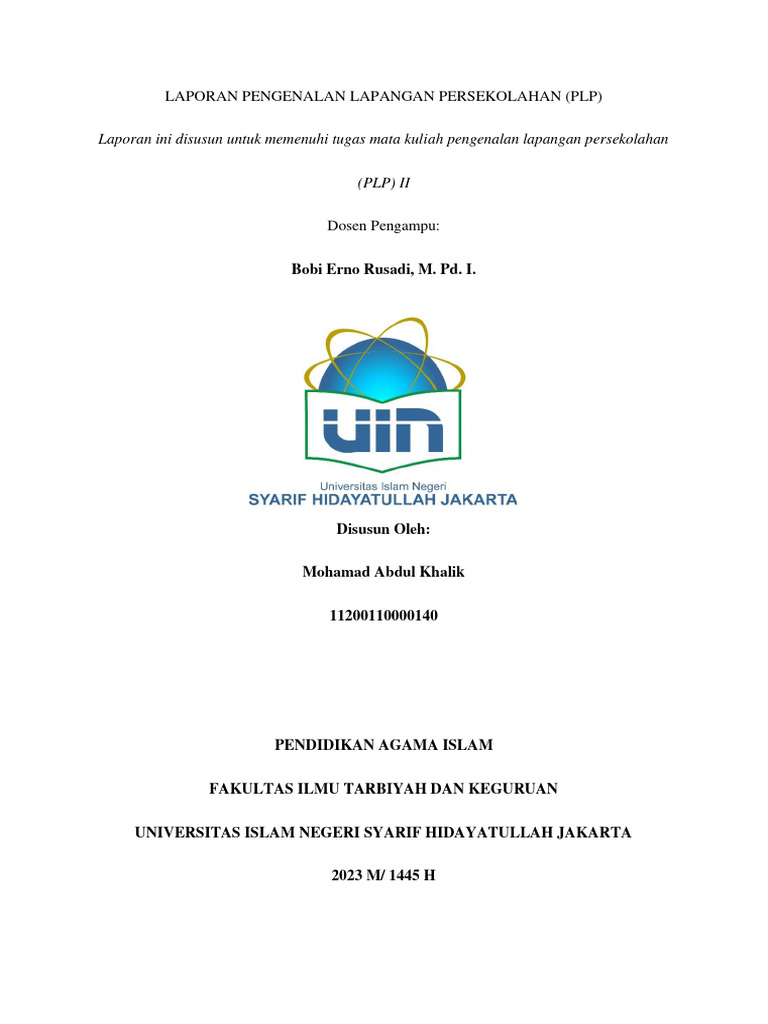 Laporan PLP | PDF