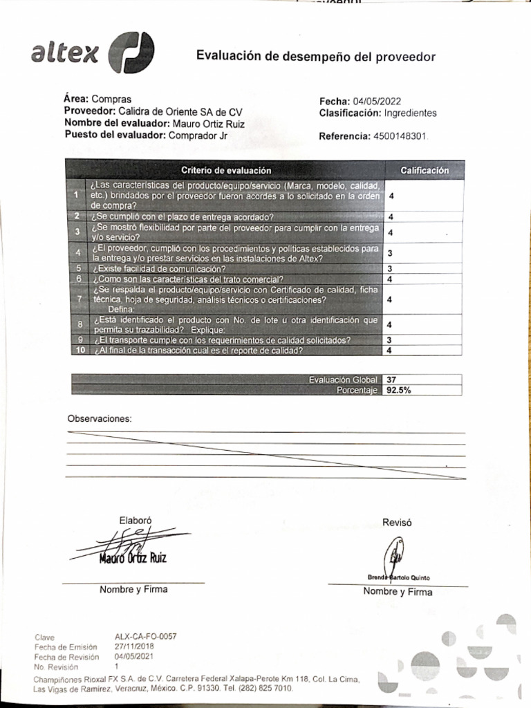 Altex Evaluación | PDF