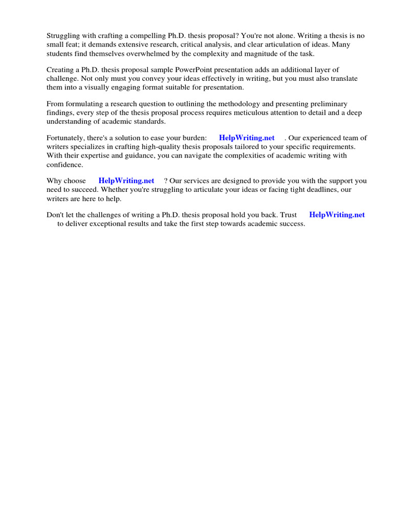 Phd Thesis Proposal Sample Pdf Thesis Microsoft Power Point