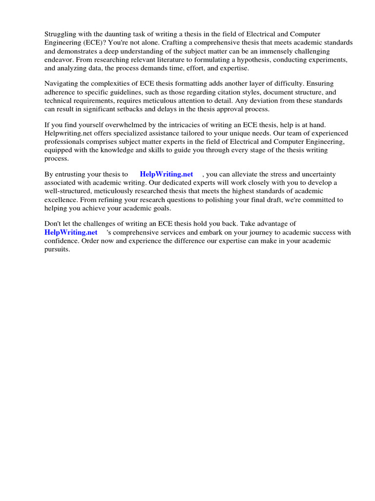 Ece Thesis Format | PDF