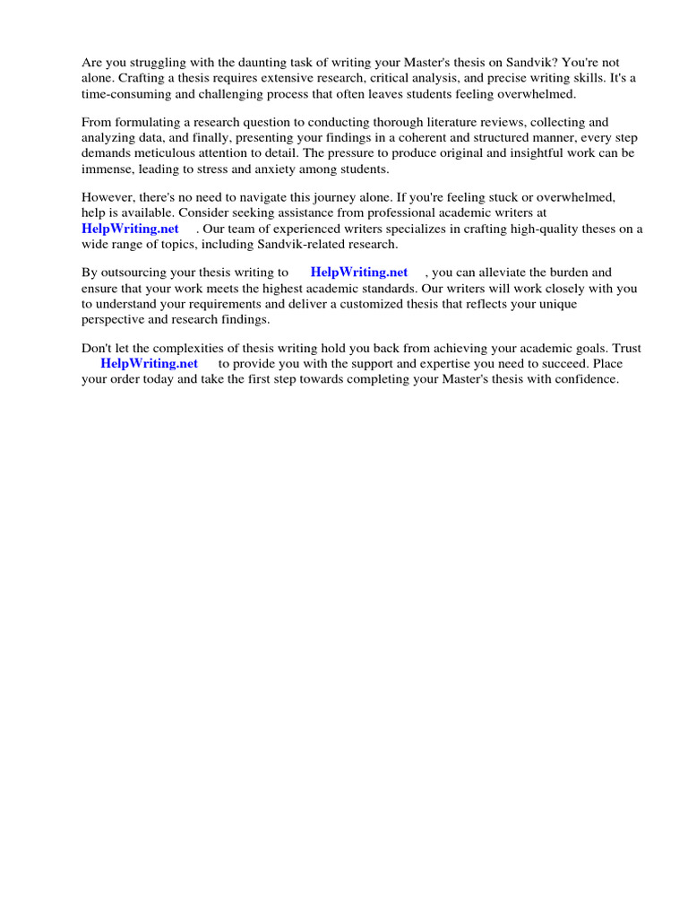 Master Thesis Sandvik | PDF | Thesis | Doctor Of Philosophy