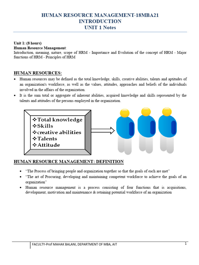 MODULE 1 Human Resource Management. 16865061315870 PDF | PDF