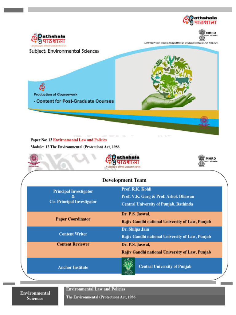 Env Protection | PDF | Environmental Protection | Environmental Law