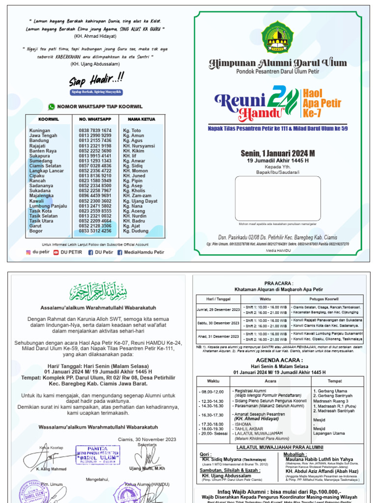 Undangan REUNI HAMDU 2024 | PDF