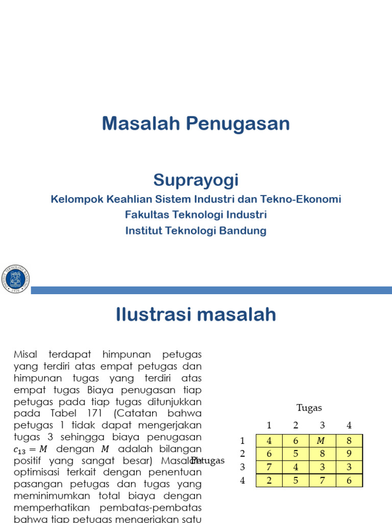 Masalah Penugasan-Pemecahan Branch-and-Bound | PDF | Metode & Bahan Ajar