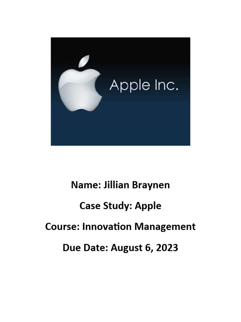Case Study-Apple Activity 2 | PDF