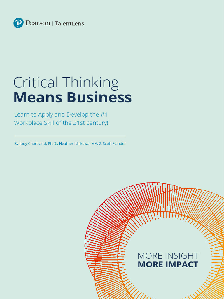 Whitepaper Critical Thinking Means Business 1698761077 | PDF