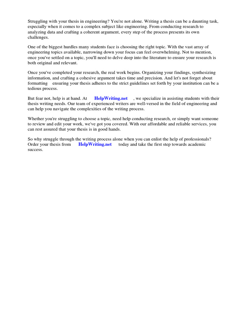 UQ Engineering Thesis Writing Guide | PDF