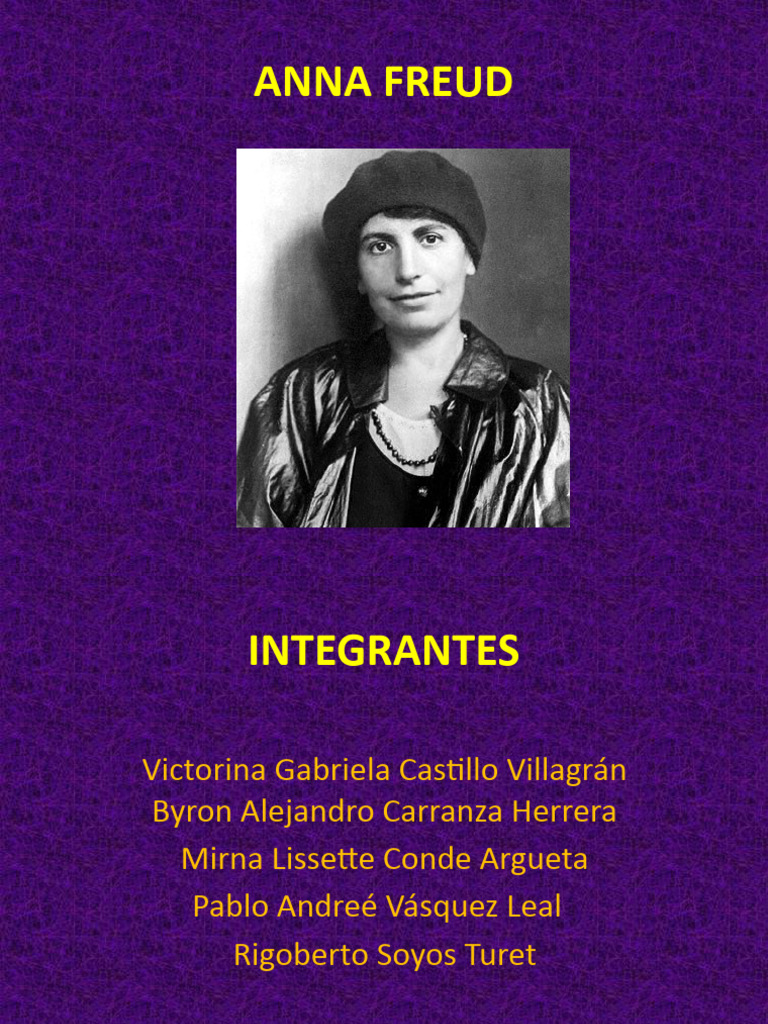 Aportaciones de Anna Freud al psicoanálisis | PDF | Carné de identidad ...