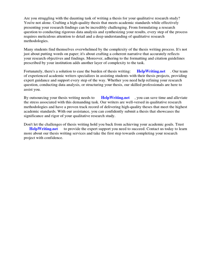 Sample Thesis Qualitative Research | PDF | Qualitative Research ...
