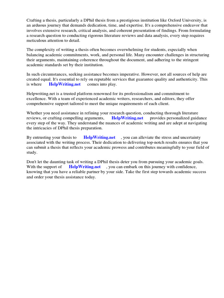 Oxford Dphil Thesis Online | PDF | Thesis | Doctor Of Philosophy