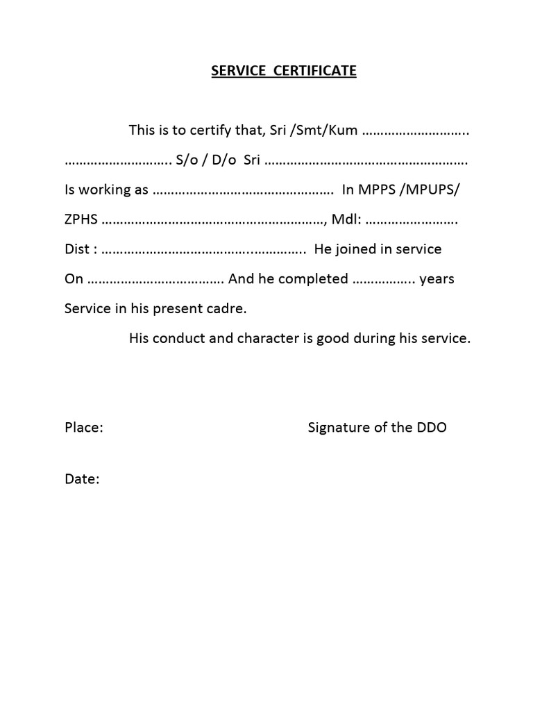 Individual Service Certificate | PDF | Career & Growth